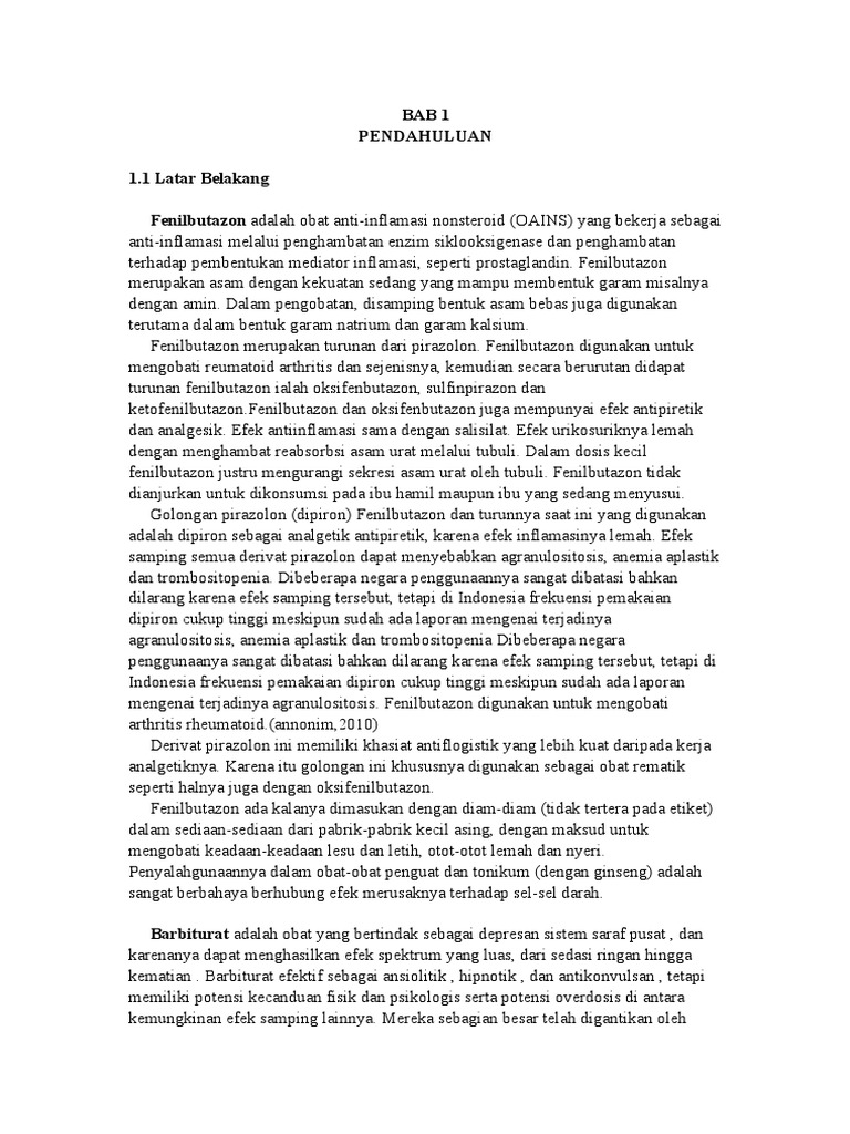 Pirazolon Dan Barbiturat | PDF