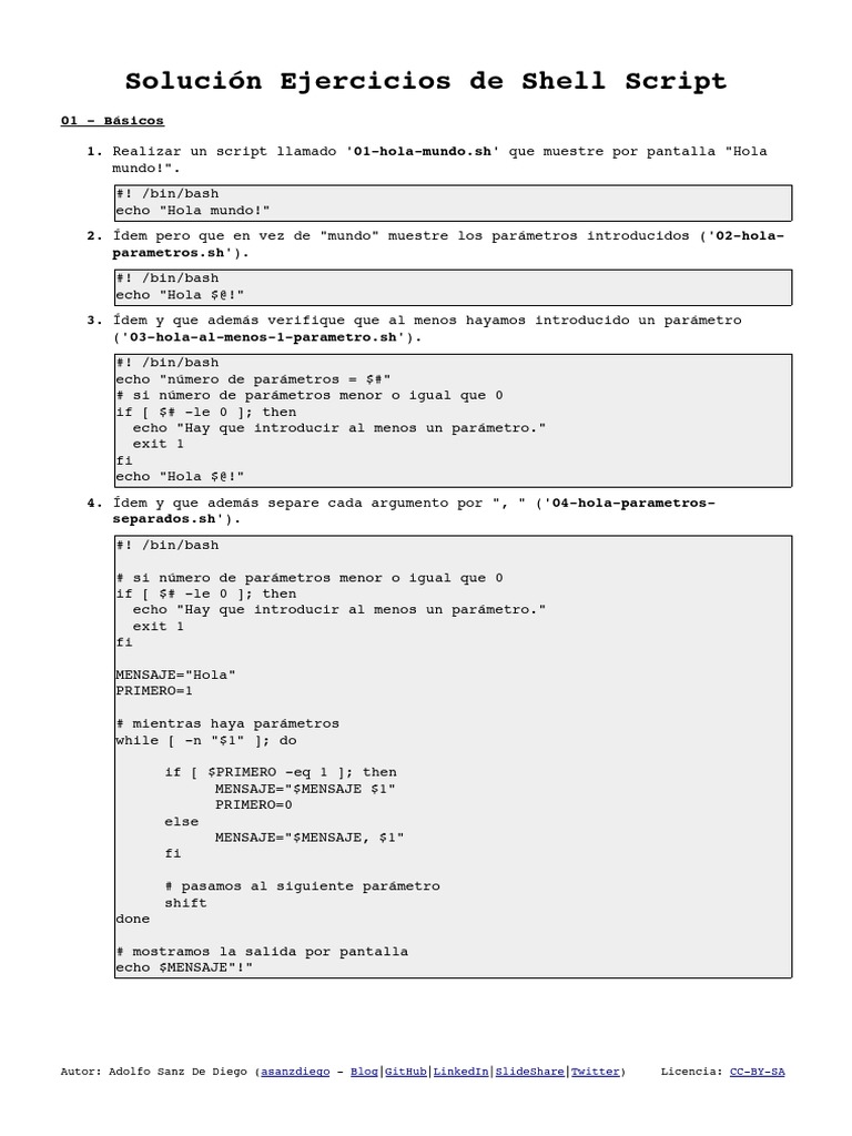 Ejercicios Shell Script Solucion | PDF | Zip (formato de archivo ...