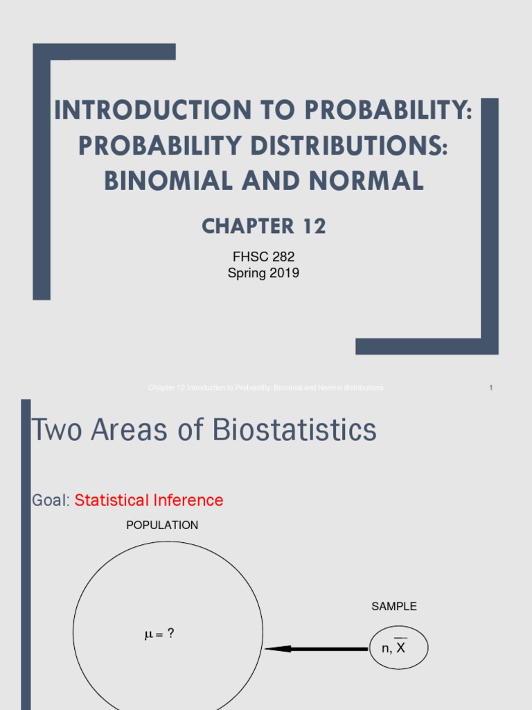 Introduction To Probability - Binomial and Normal Distributions | PDF ...