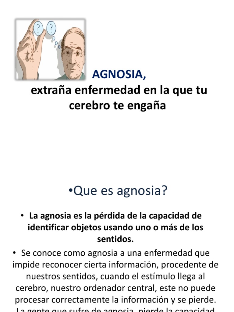 Agnosia | PDF | Percepción visual | Sentidos