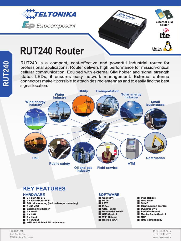 RUT240 | PDF | Wi Fi | Telecommunications