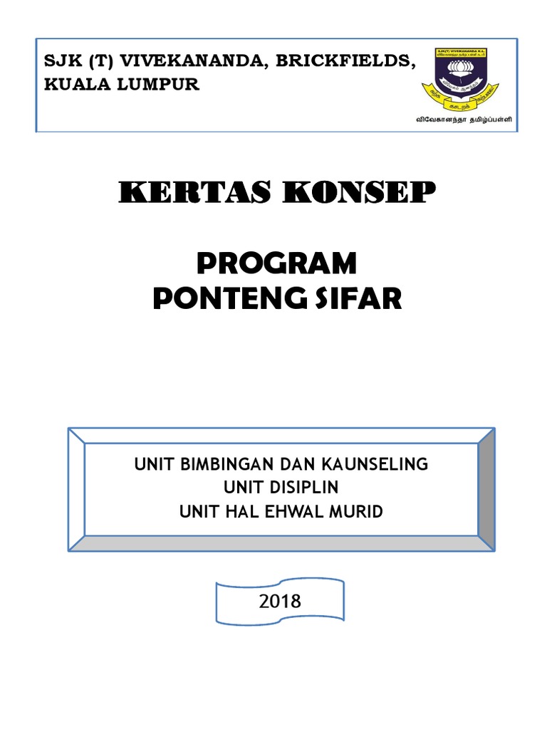KERTAS KONSEP Ponteng Sifar | PDF