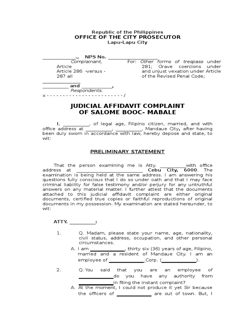 Complaint Final | PDF | Affidavit | Perjury