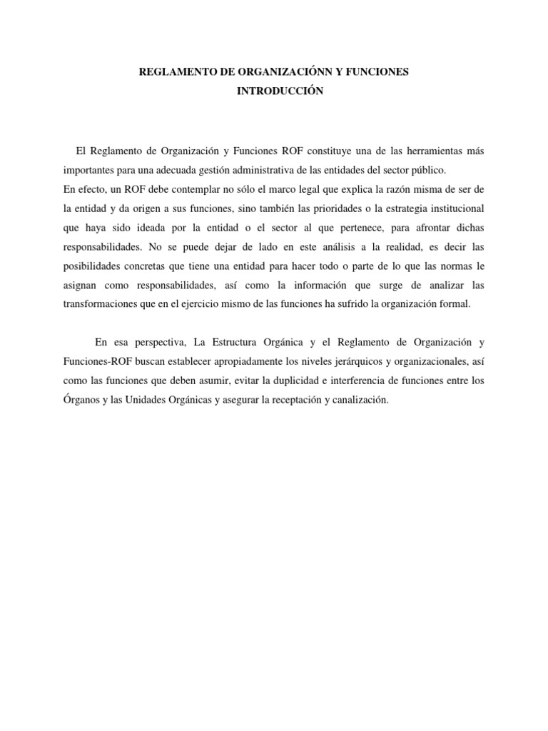 Monografia Rof 2018 | PDF | Planificación | Regulación