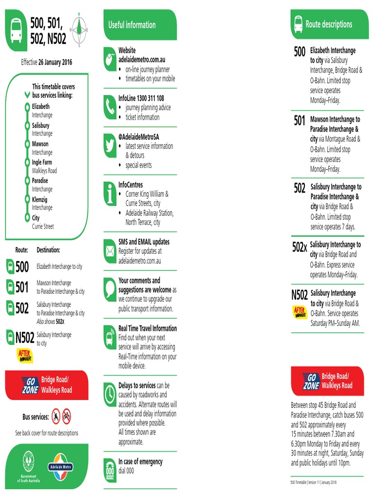 502 Bus Timetable: Salisbury to City | PDF | Bus Transport | Land Transport