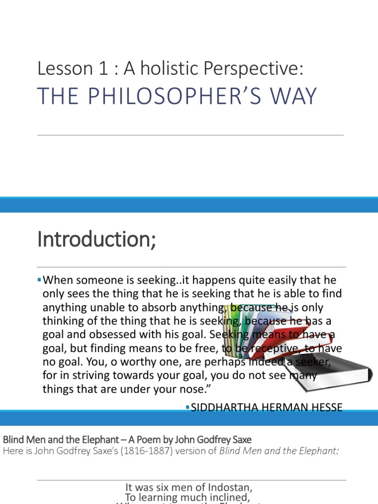 lesson 1. A holistic perspective.pptx | Truth | Mind | Free 30-day ...