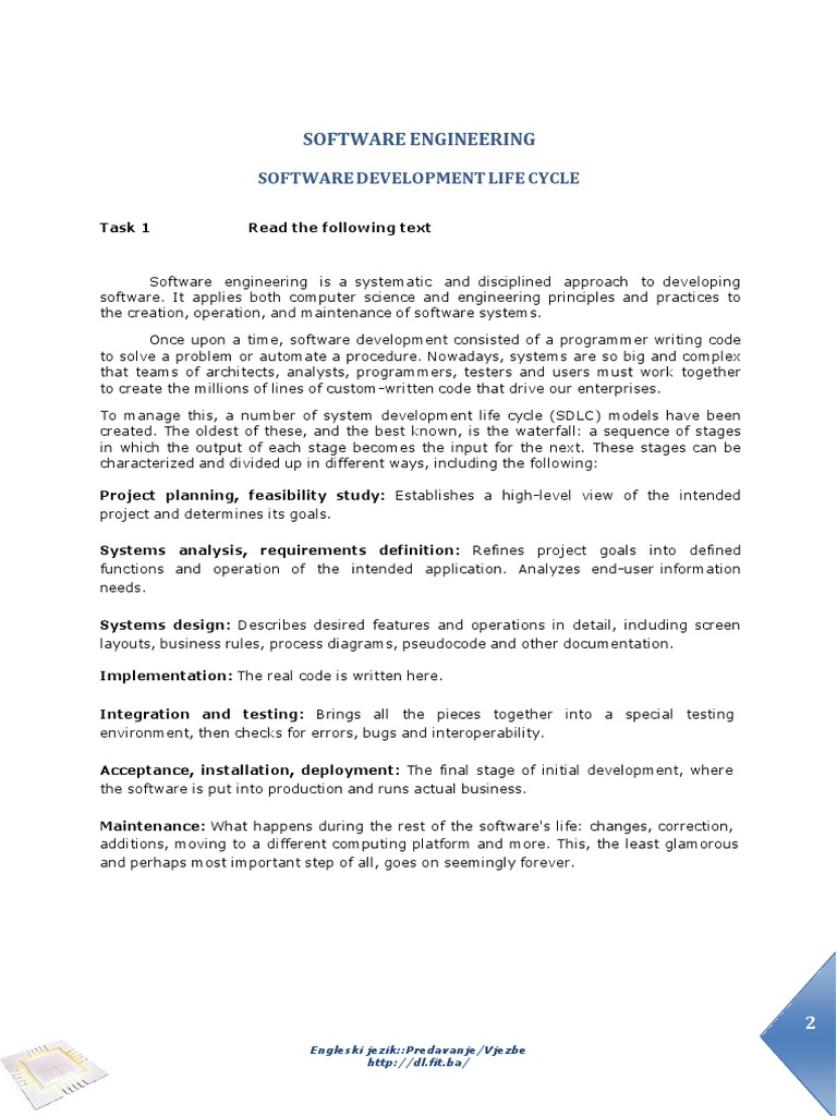 Software Engineering: Software Development Life Cycle | PDF | Software ...