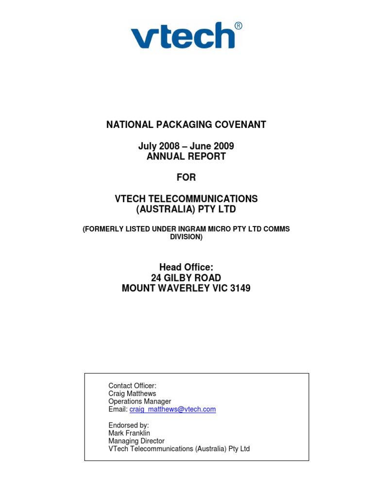 VTech Telecommunications Australia) Pty LTD AR - 08 - 09 | PDF ...