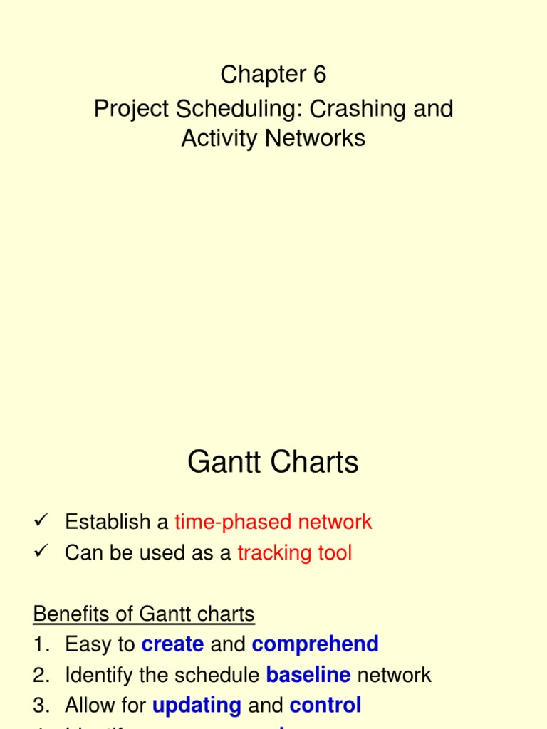 Chapter 6 Project Scheduling Lagging, Crashing and Activity Networks | PDF | Standard Deviation ...