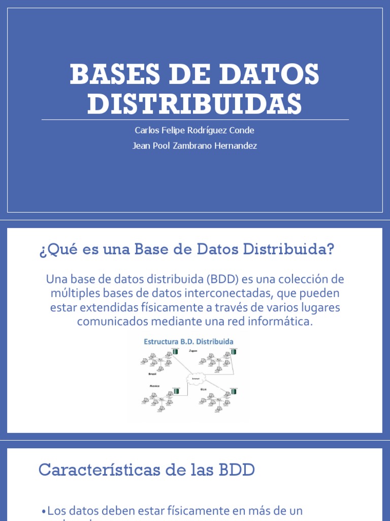 Bases de Datos Distribuidas | PDF | Bases de datos | Áreas de informática