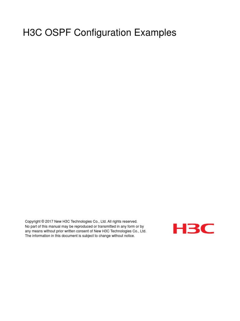 H3C - 05-Layer 3 - IP Routing Configuration Examples-H3C - OSPF - Configuration - Examples | PDF ...