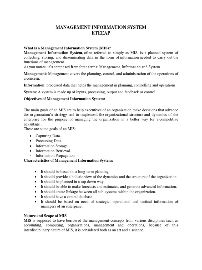 Management Information System | PDF | Business Intelligence | Customer ...