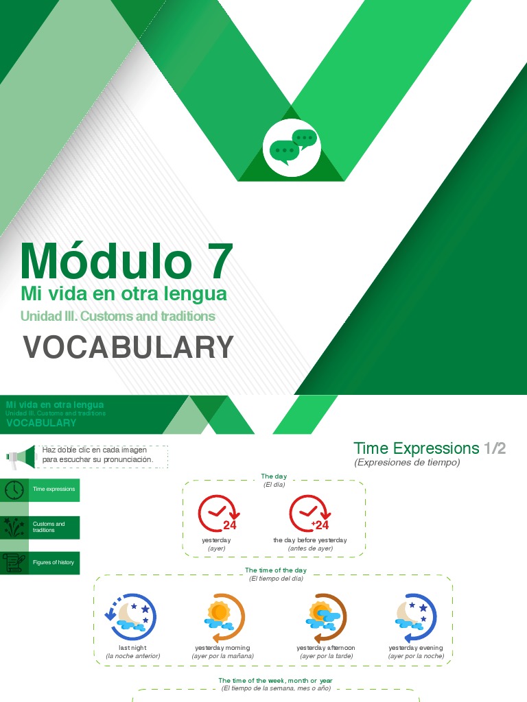 Vocabulario: Costumbres y Tradiciones | PDF | Tradiciones | Días festivos