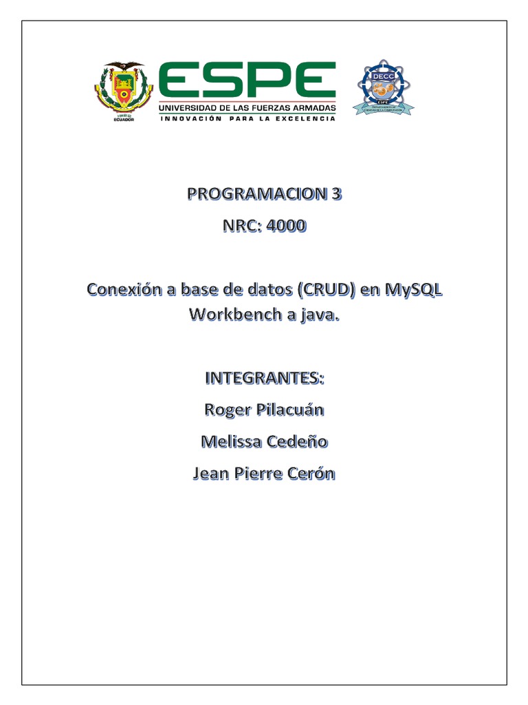 Crud Java | PDF | Java (lenguaje de programación) | Tabla (base de datos)