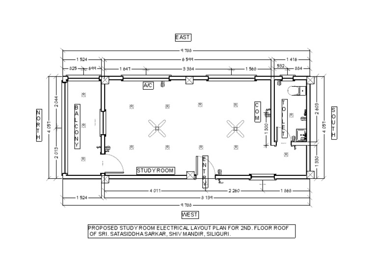 Electrical Layout Plan for Study Room | PDF