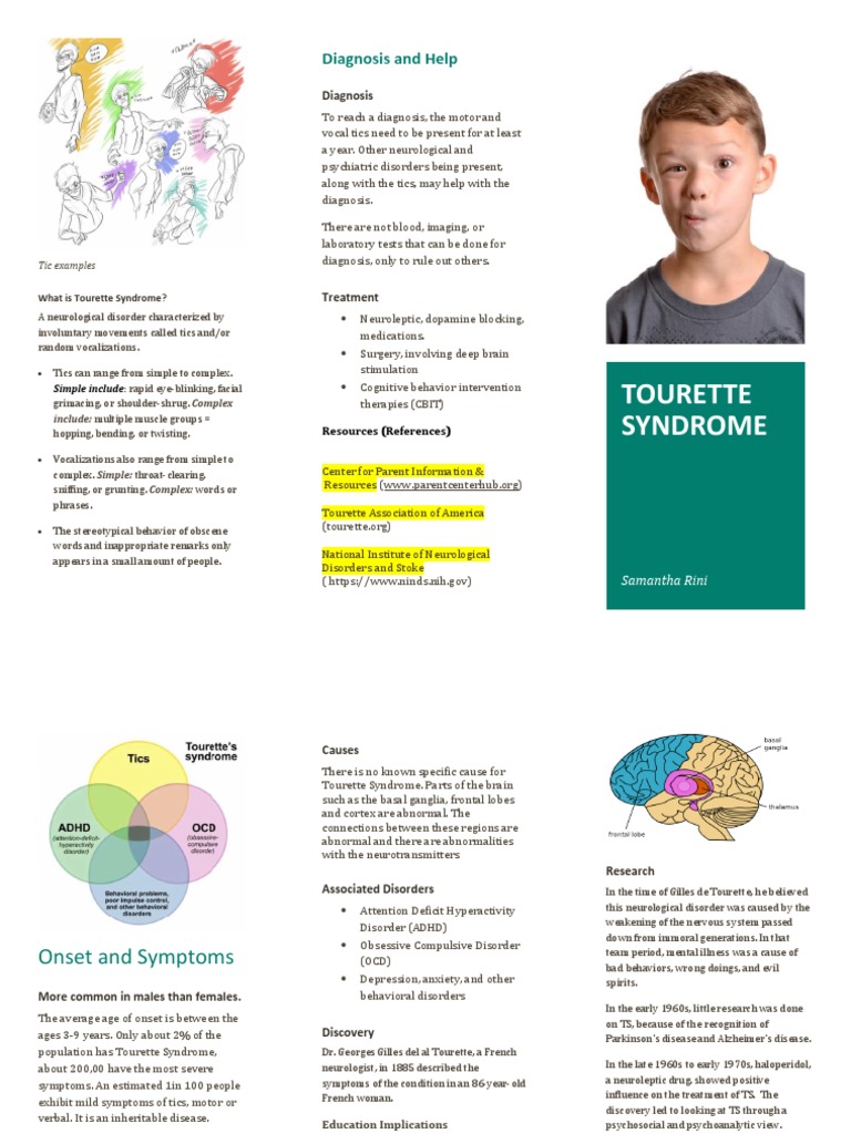Tourette Syndrome Brochure | PDF | Tourette Syndrome | Abnormal Psychology