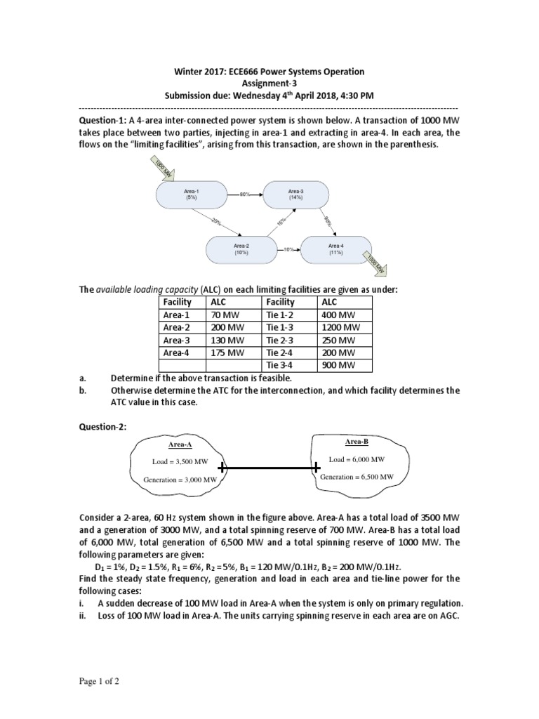 Assignment 3 PDF | PDF | Electric Power System | Electromagnetism