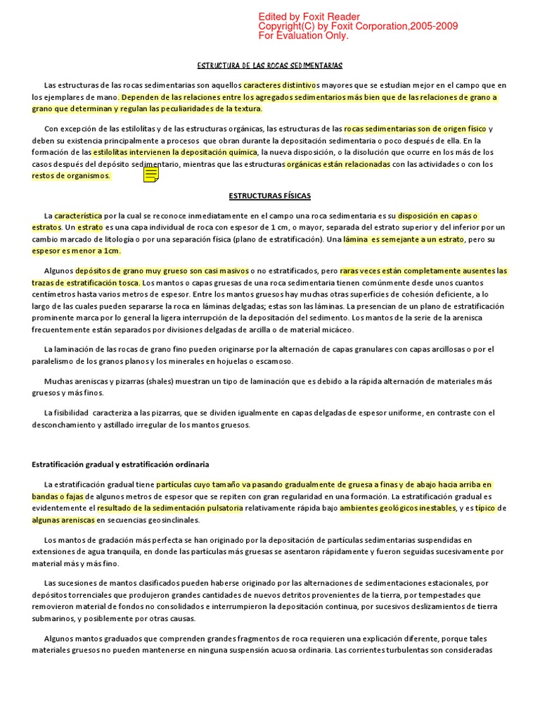 Estructuras sedimentarias y su importancia para entender la historia ...
