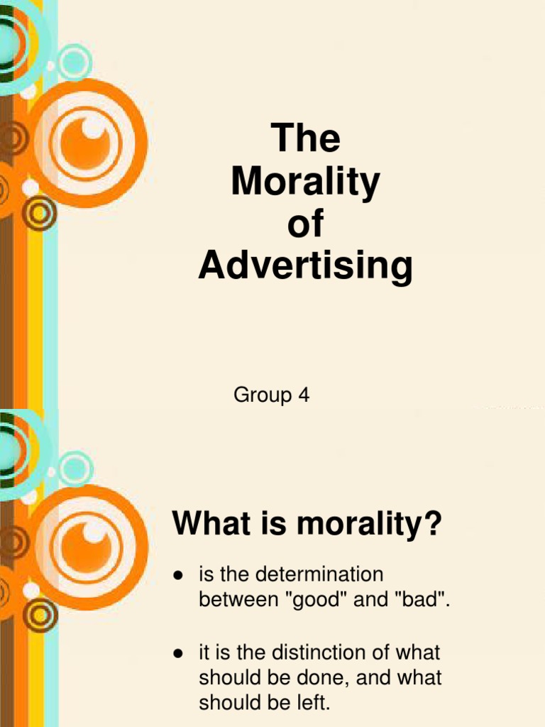 Morality in Advertising | PDF | False Advertising | Advertising
