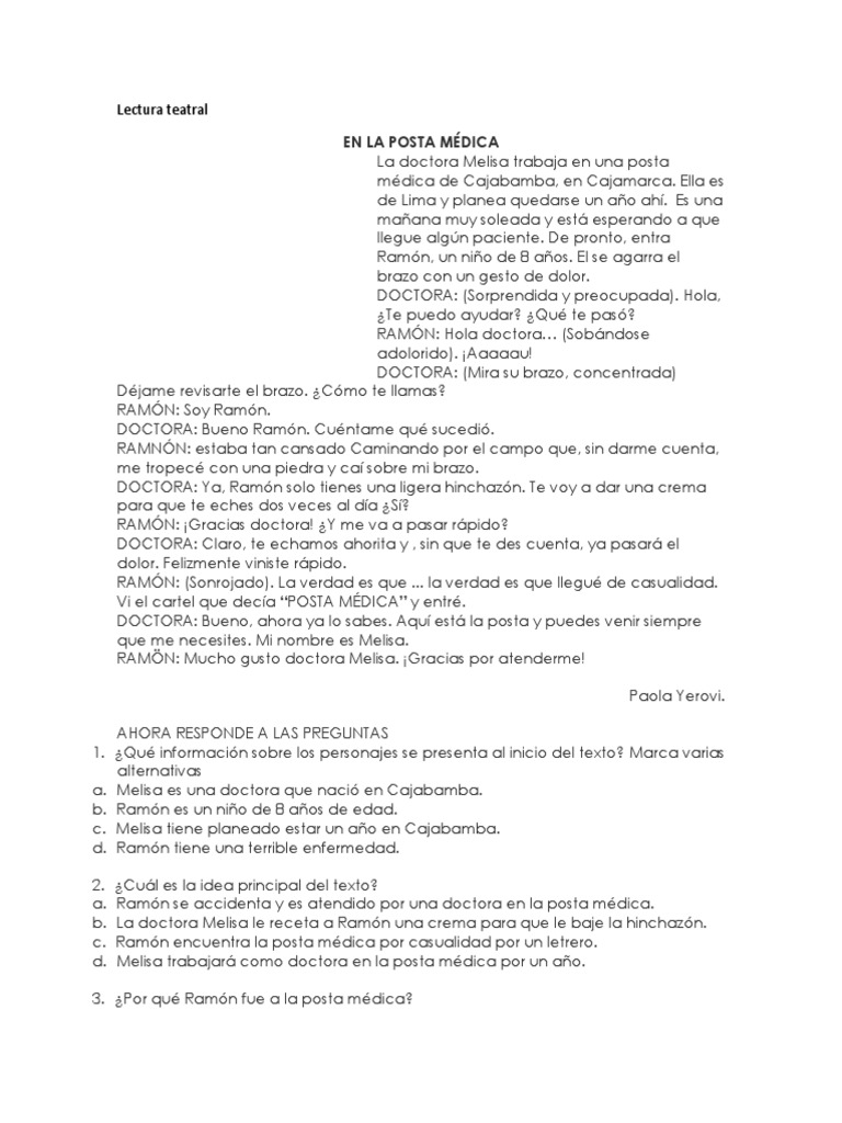 Lectura Teatral | PDF