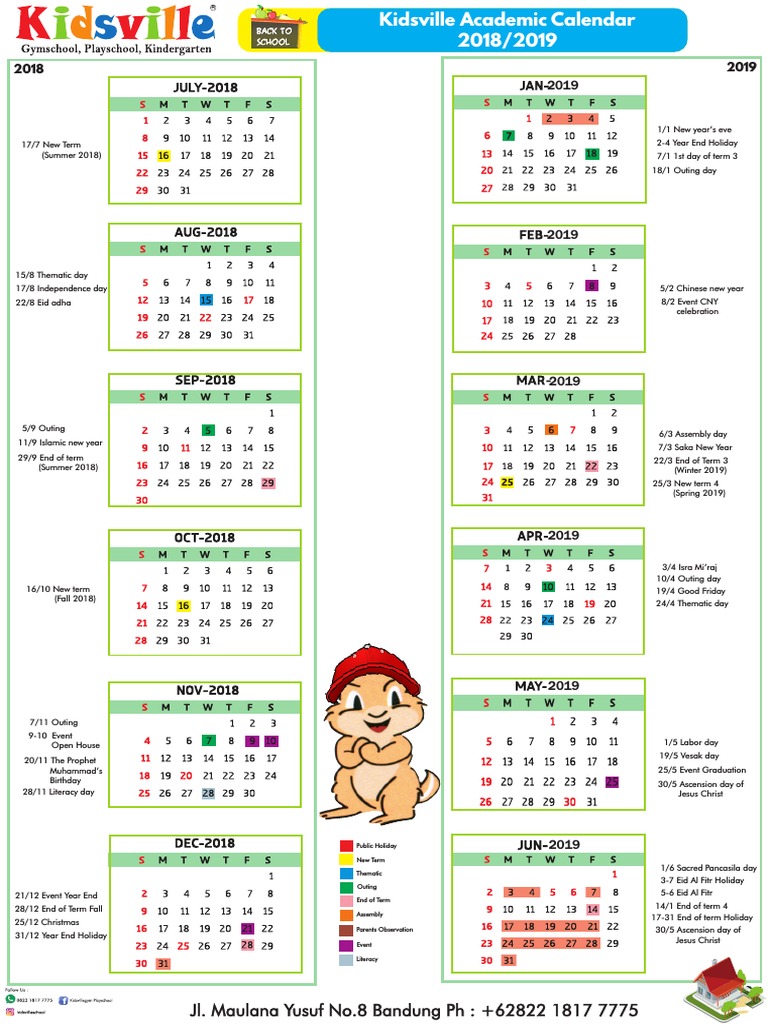 Kalender Akademik 2018-2019 | PDF | Holidays | Academic Term