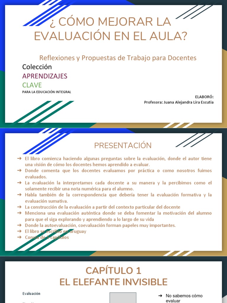¿ Cómo Mejorar La Evaluación en El Aula | PDF | Rúbrica (Académica ...