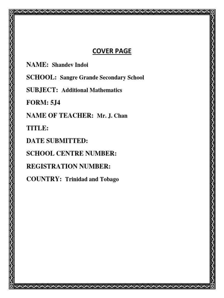 Add Math SBA Construction | PDF