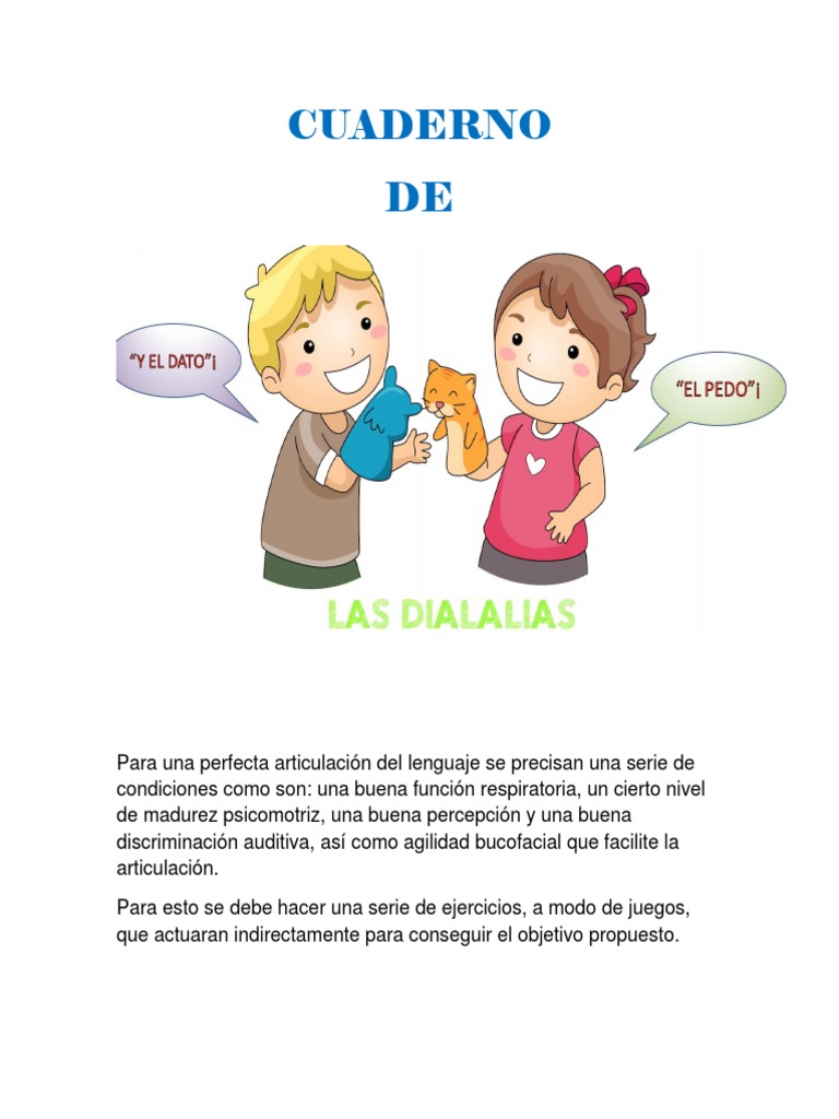 Cuaderno de Dislalia | PDF