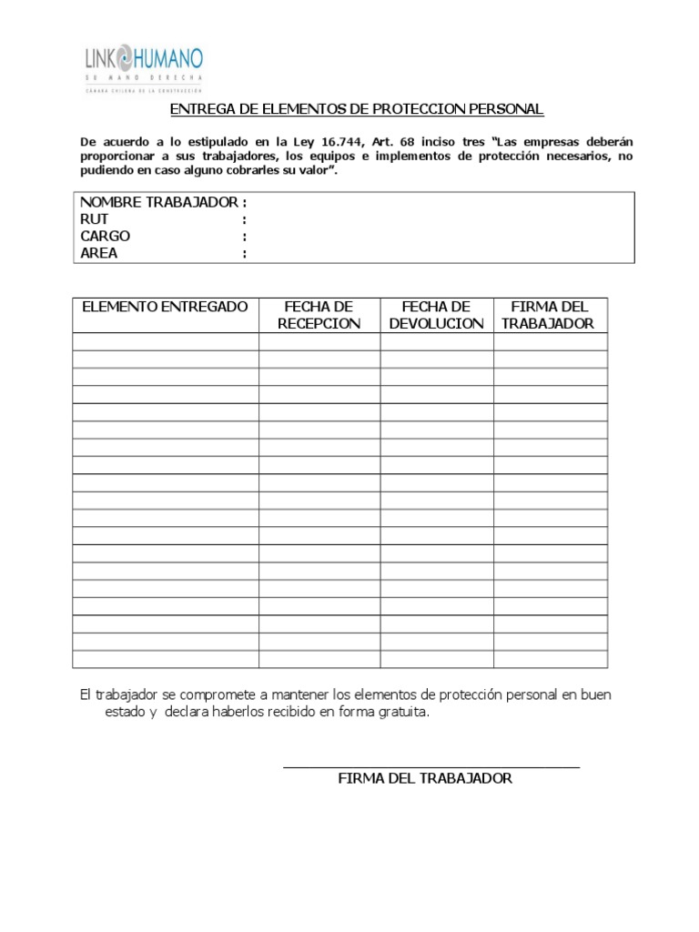 Entrega y Devolucion de Epp | PDF