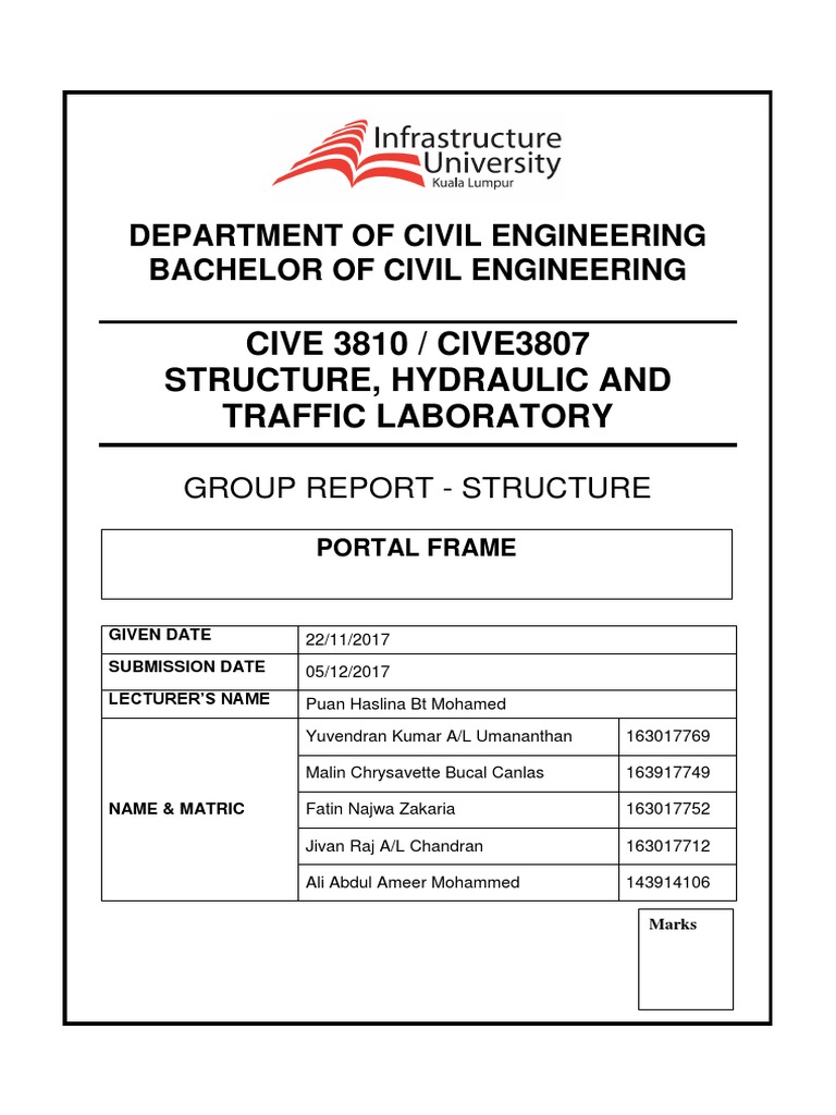 Portal Frame | PDF | Experiment | Accuracy And Precision