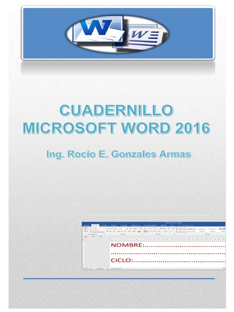 Cuadernillo WORD 2016 | PDF | Tierra | Microsoft Cuadernillo WORD 2016 | PDF | Tierra | Microsoft