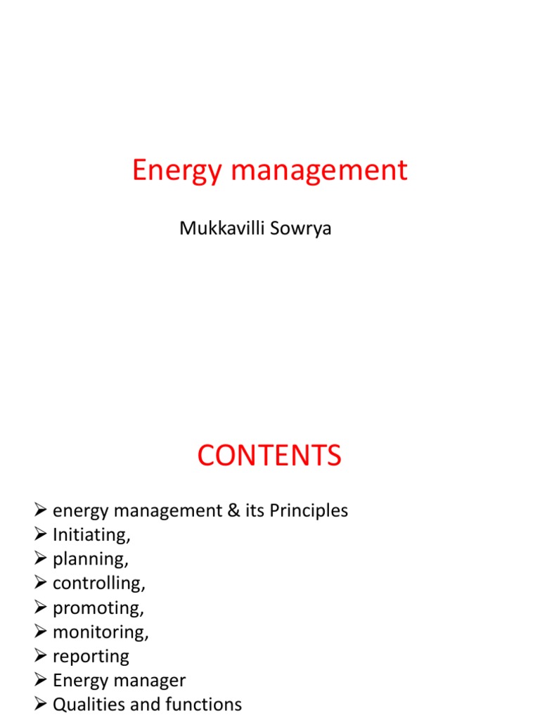 Energy Management | PDF | Energy Management | Energy Conservation