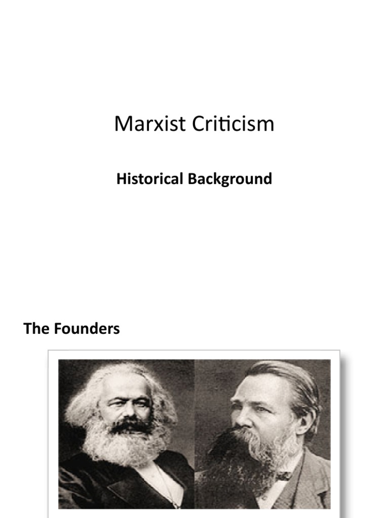 Marxist Criticism | PDF | Marxism | Karl Marx