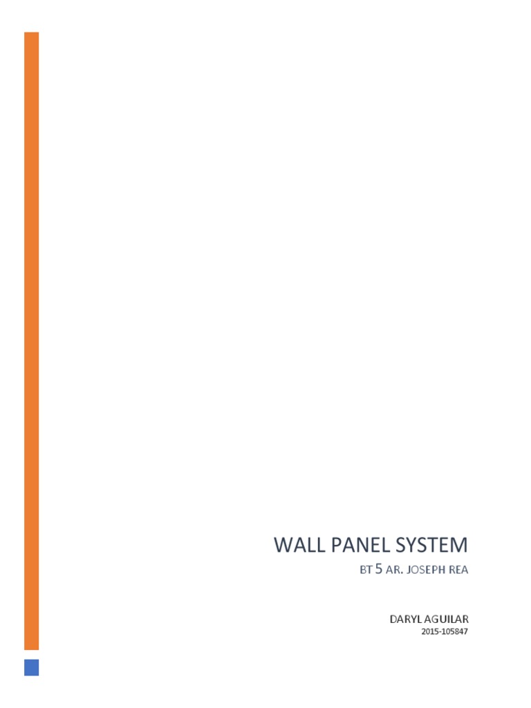 Wall Panel System | PDF | Architectural Elements | Civil Engineering