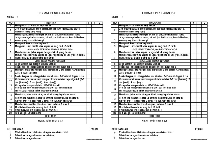 Format Penilaian RJP | PDF