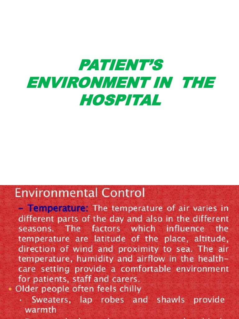 Patient Environment | PDF | Hazards | Risk