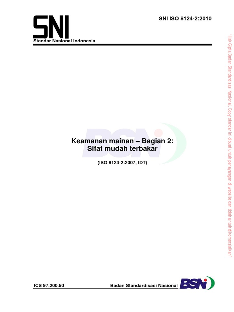 Sni Iso 8124-2-2010 | PDF