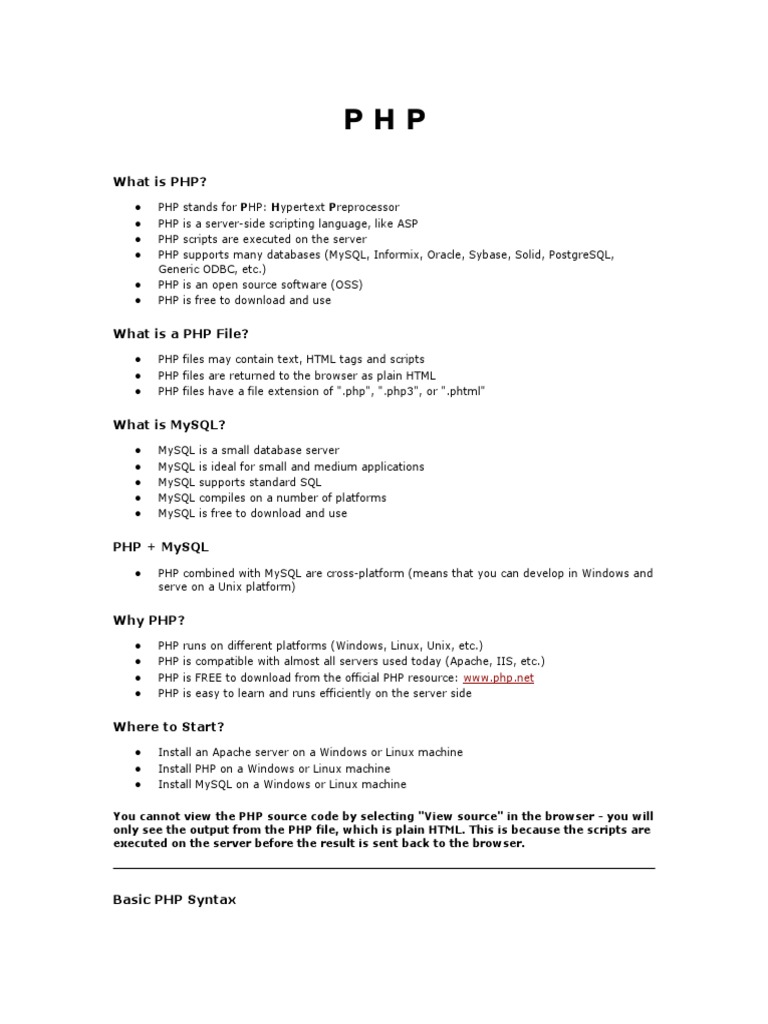 What Is PHP? | PDF | Http Cookie | Php
