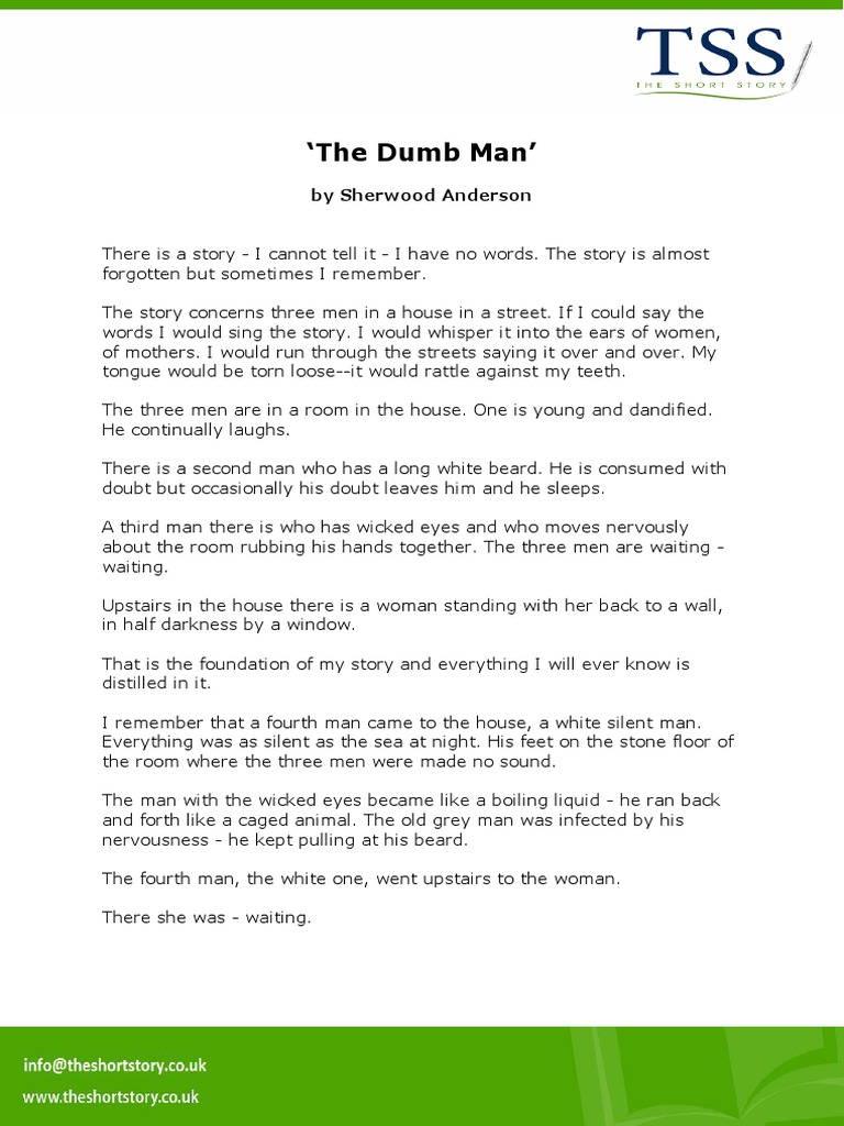 The Dumb Man: A Silent Struggle | PDF | Mystery, Thriller & Crime ...