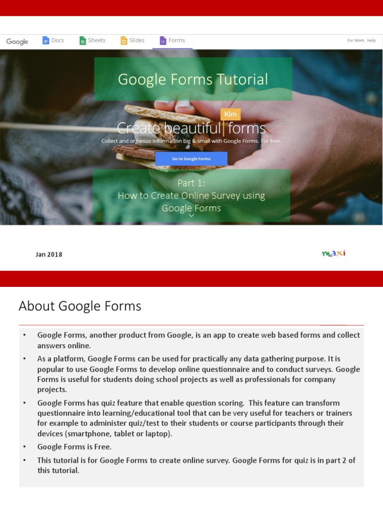 Google Form Tutorial | PDF | Questionnaire | Question