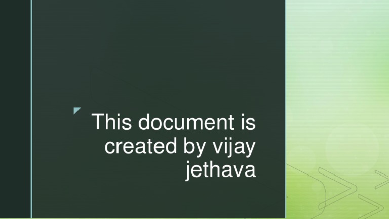 This Document Is Created by Vijay Jethava | PDF