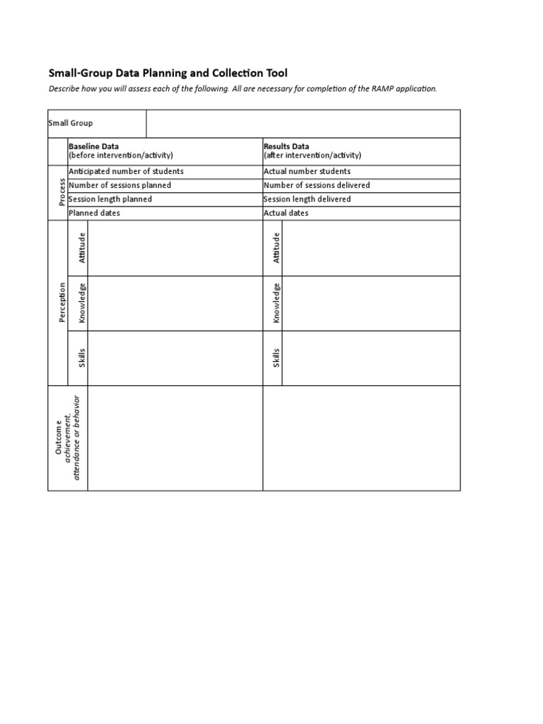 Small Group Data Collection Tool Guide | PDF | Career & Growth