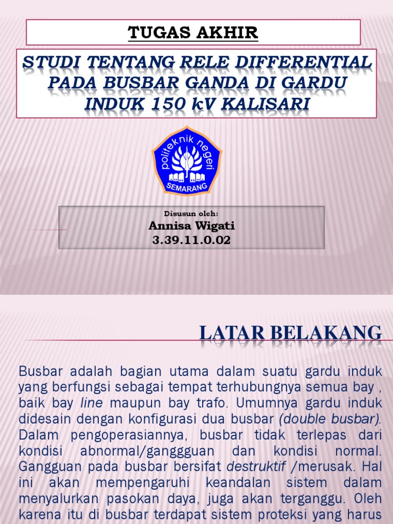 Proteksi Rele Differential Busbar Ganda | PDF