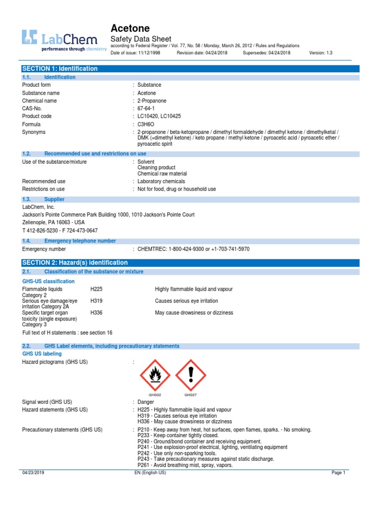 MSDS | PDF | Firefighting | Dangerous Goods