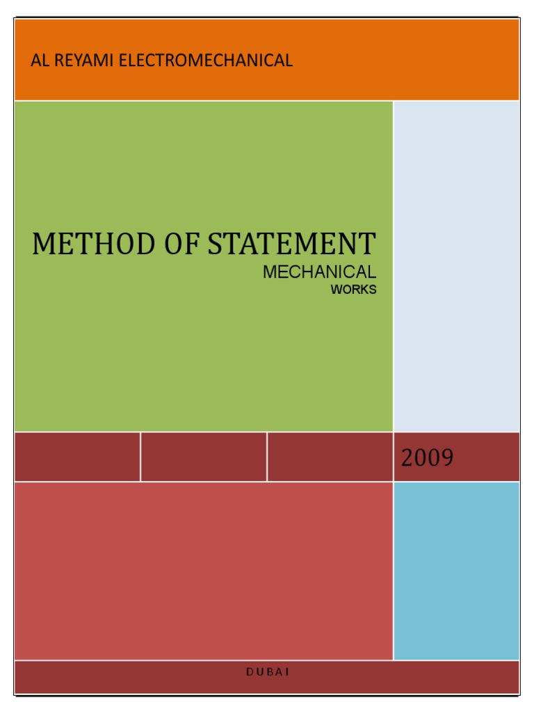 Method Statement Mechanical | PDF Method Statement Mechanical | PDF