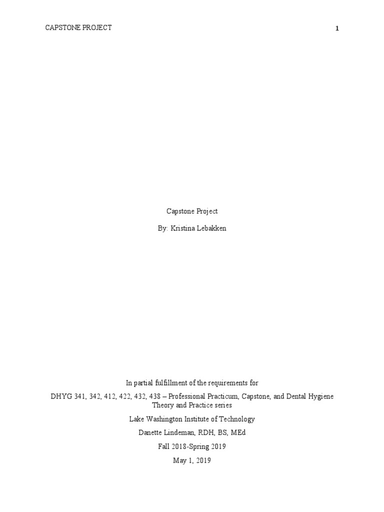 Capstone Project Final Final | PDF | Oral Hygiene | Human Tooth