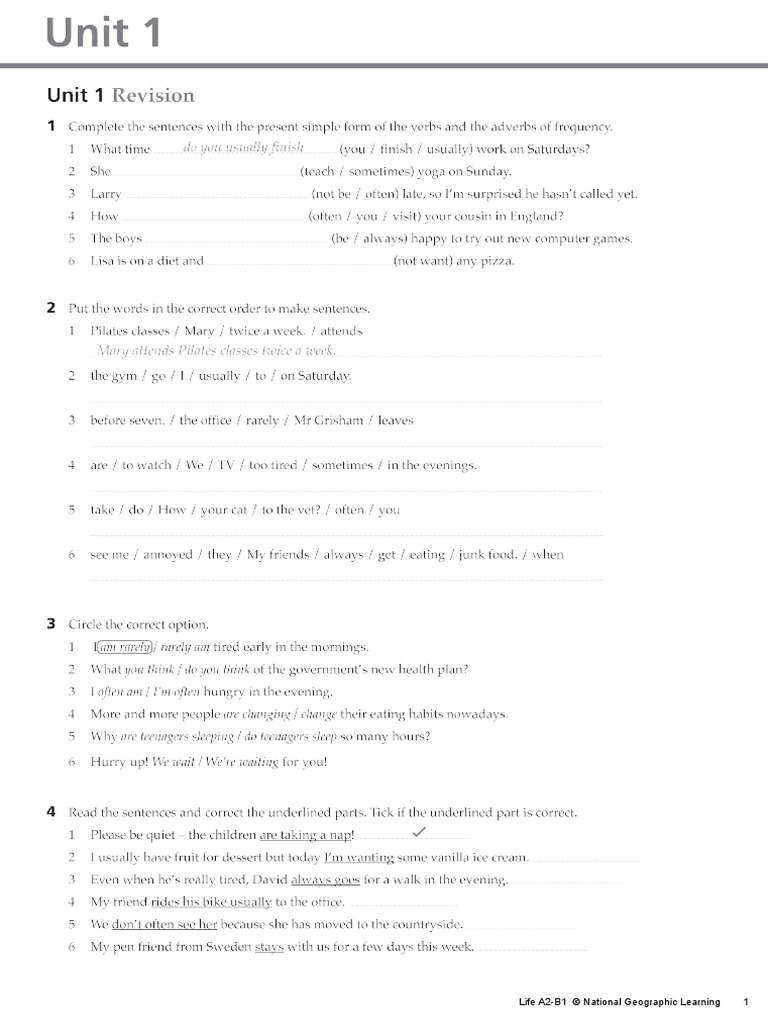 Life A2-B1 © National Geographic Learning 1 | PDF