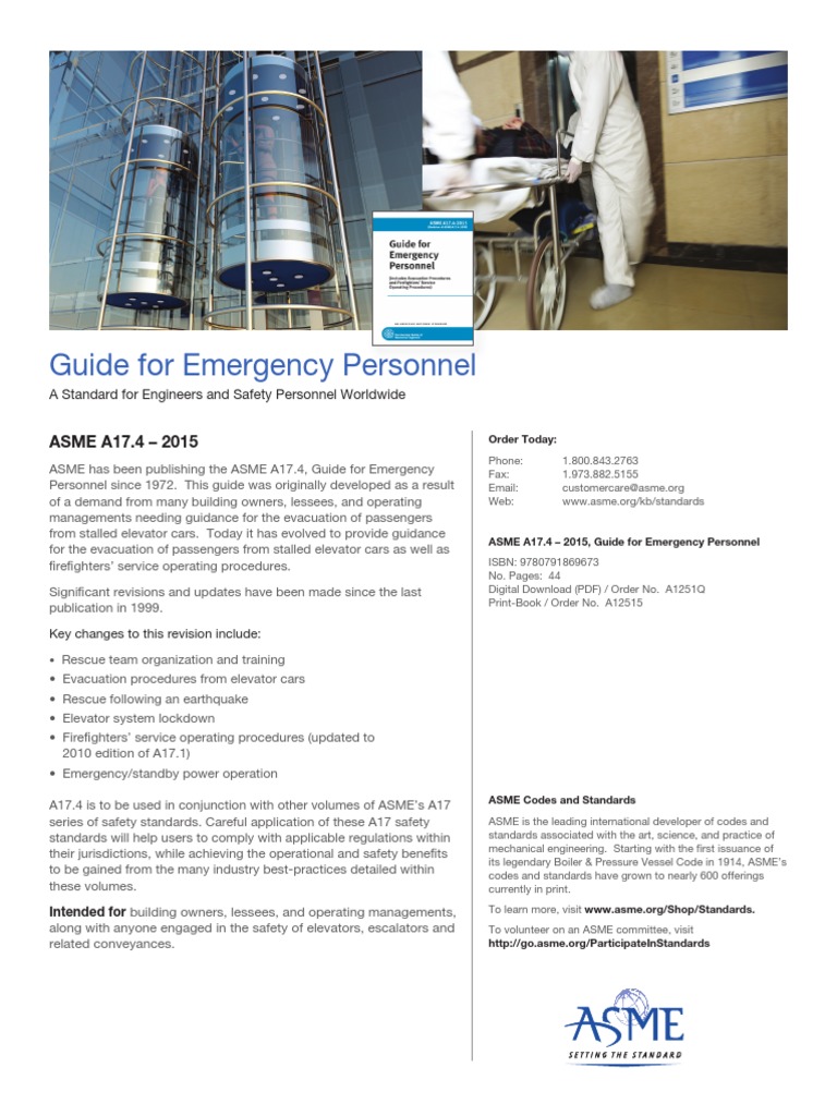 Elevator Guide For Emergency Personnel | PDF | Elevator | Safety