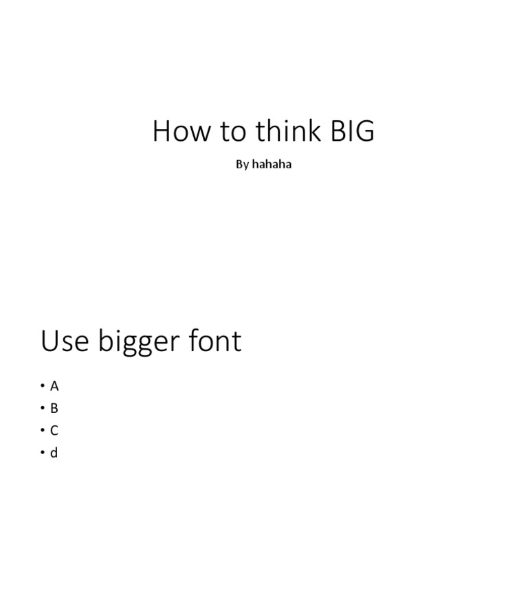 How To Think Big | PDF