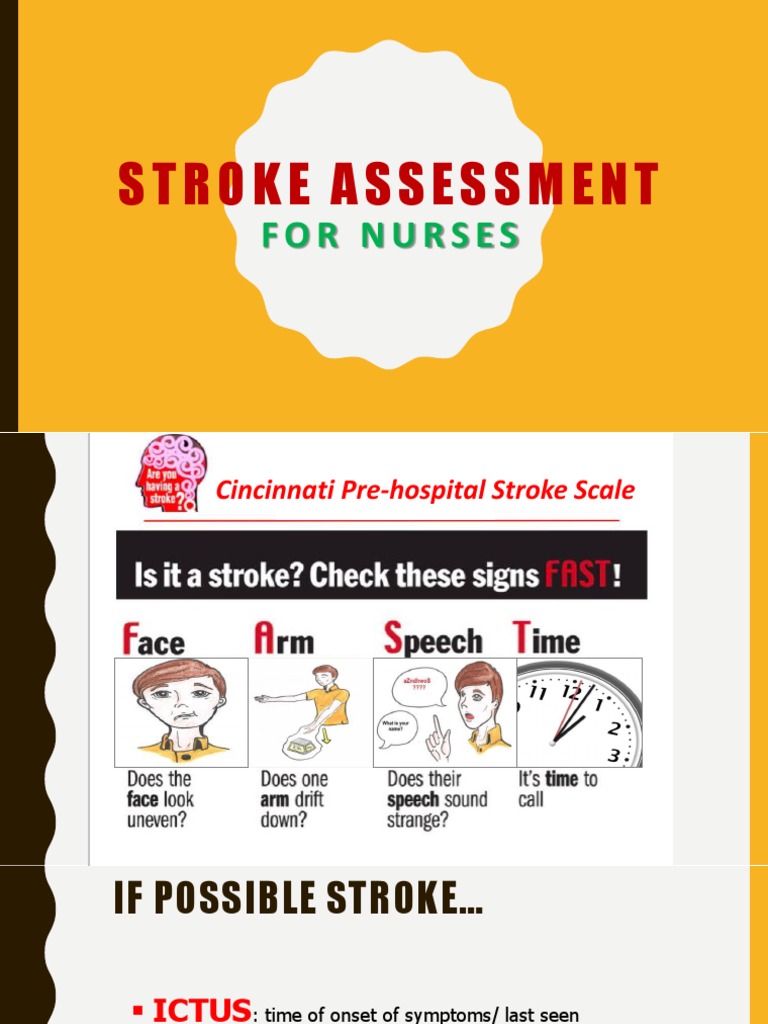 Stroke Assessment: For Nurses | PDF | Neurology | Neurological Disorders